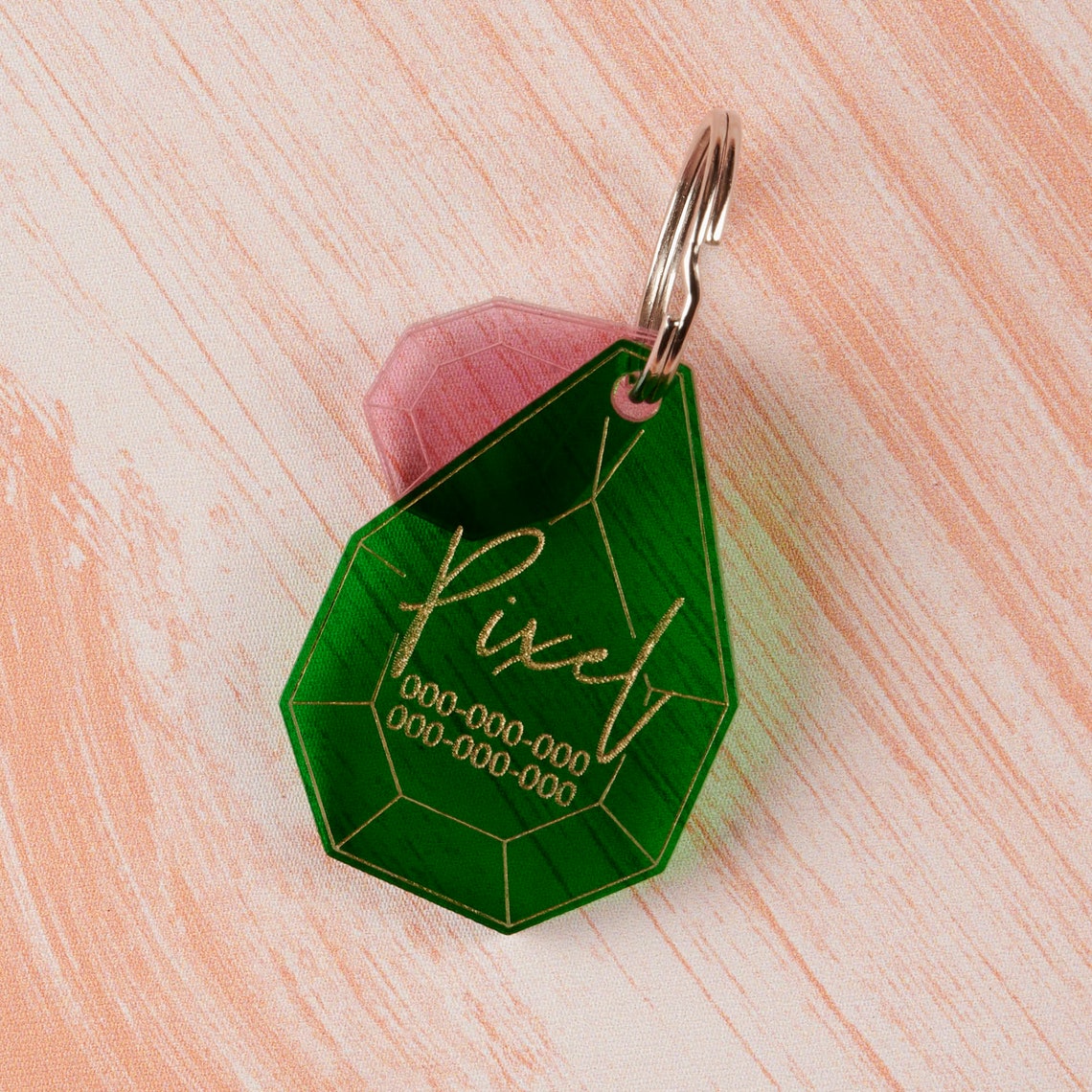 Glamorous Gem Personalized Pet Tag Fancy Cat and Dog ID Tag | Etsy