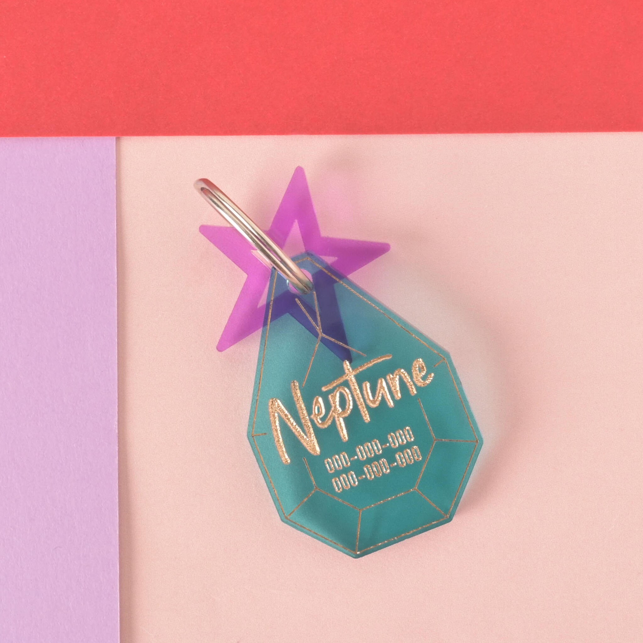 Glamorous Gem Personalized Pet Tag, Fancy Cat and Dog ID Tag, Ruby - Etsy