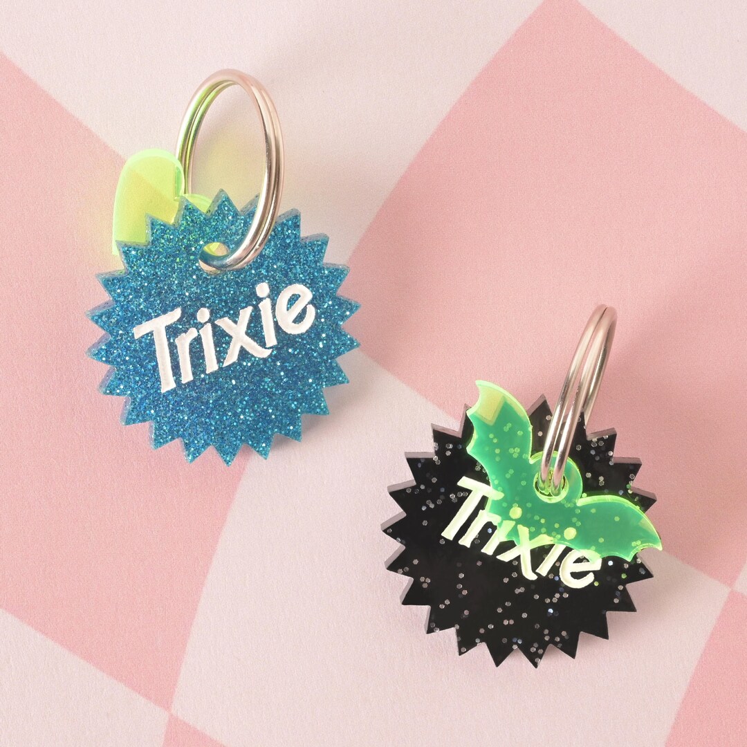 Barbie-inspired Trixie Personalized Pet Tag, Barbie Sunburst Pet Tag ...