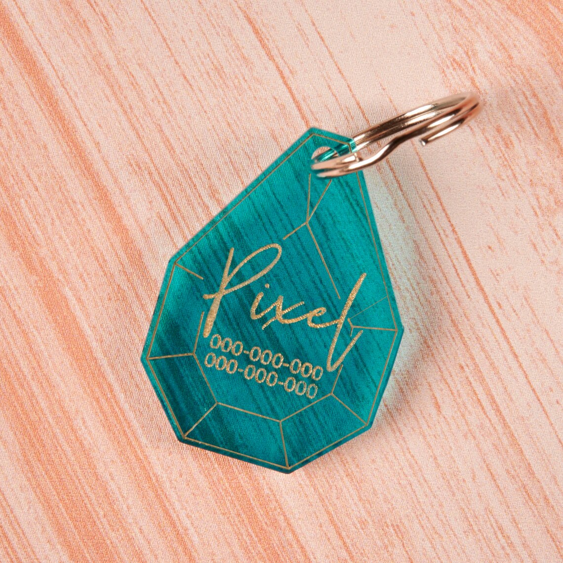 Glamorous Gem Personalized Pet Tag Fancy Cat and Dog ID Tag | Etsy