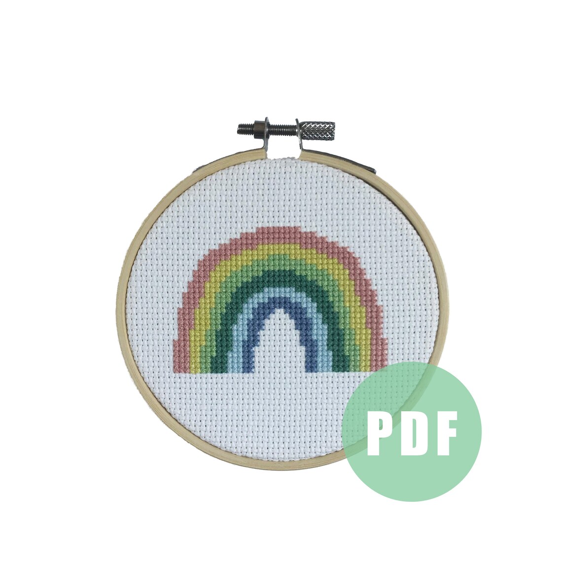 Counted Cross Stitch Mini Rainbow Pattern Beginners Cross - Etsy