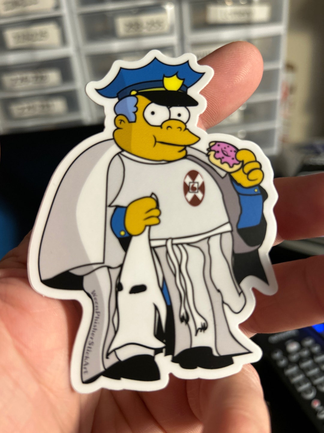 Chief Wiggum Vinyl Sticker - Etsy