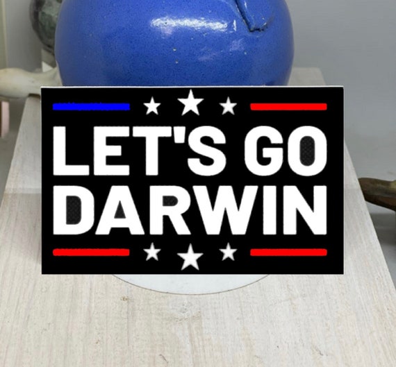 Lets Go Darwin Mini Bumper Sticker ITEM217 - Etsy