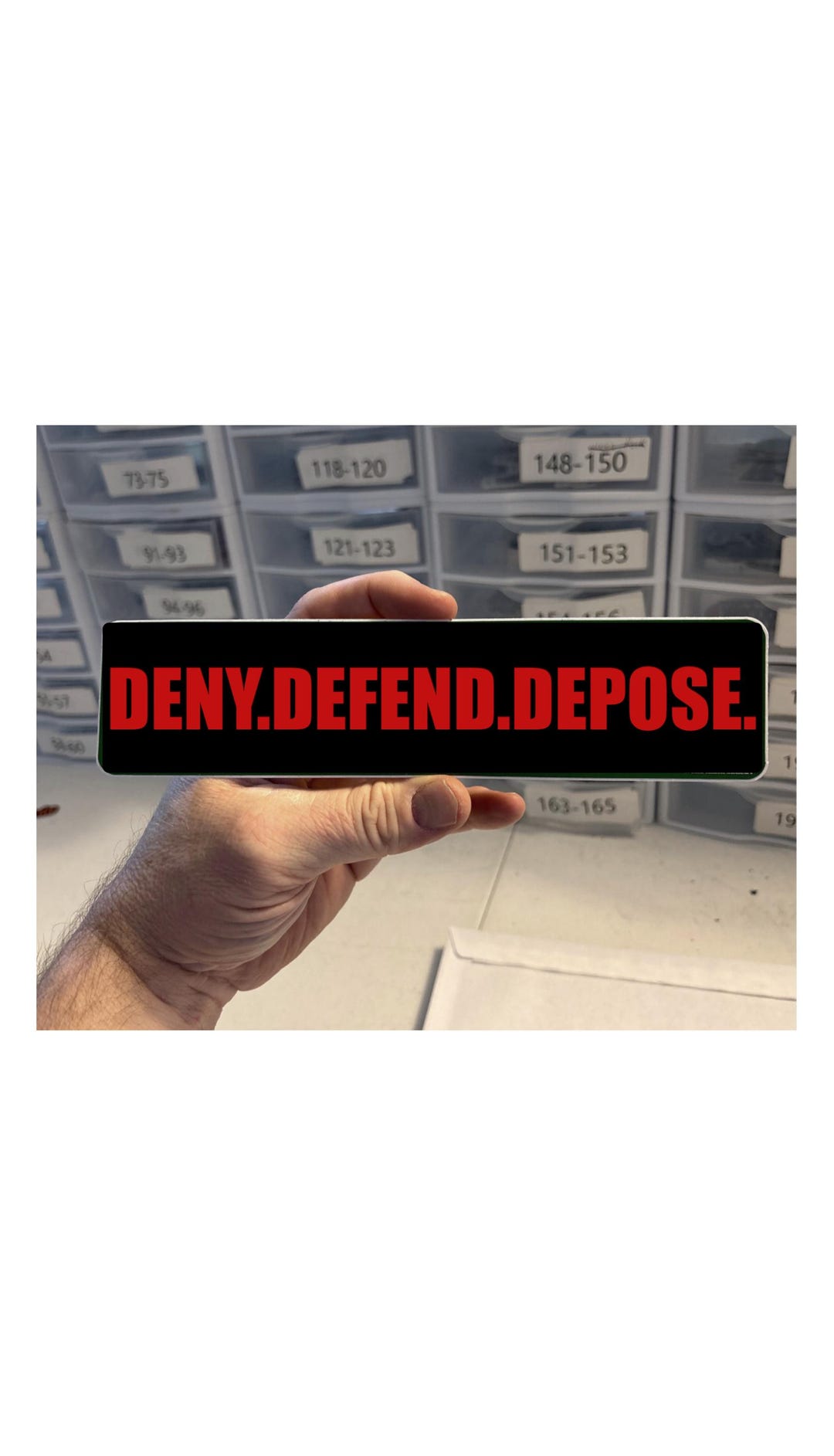 Deny Defend Depose Bumper Sticker - Etsy