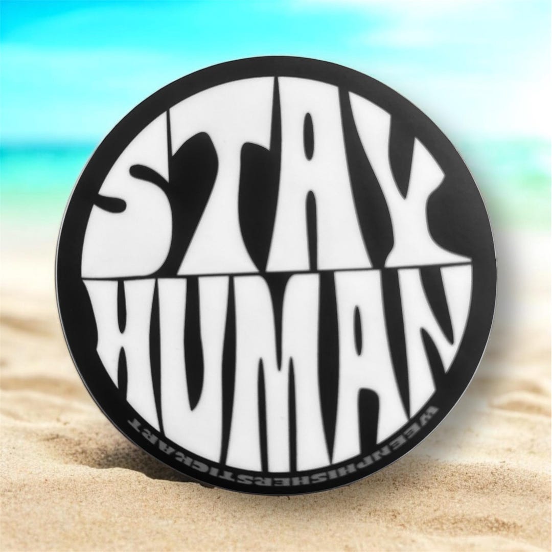 Funky Stay Human 3.5" Circle Sticker ~ Michael Franti & Spearhead ...