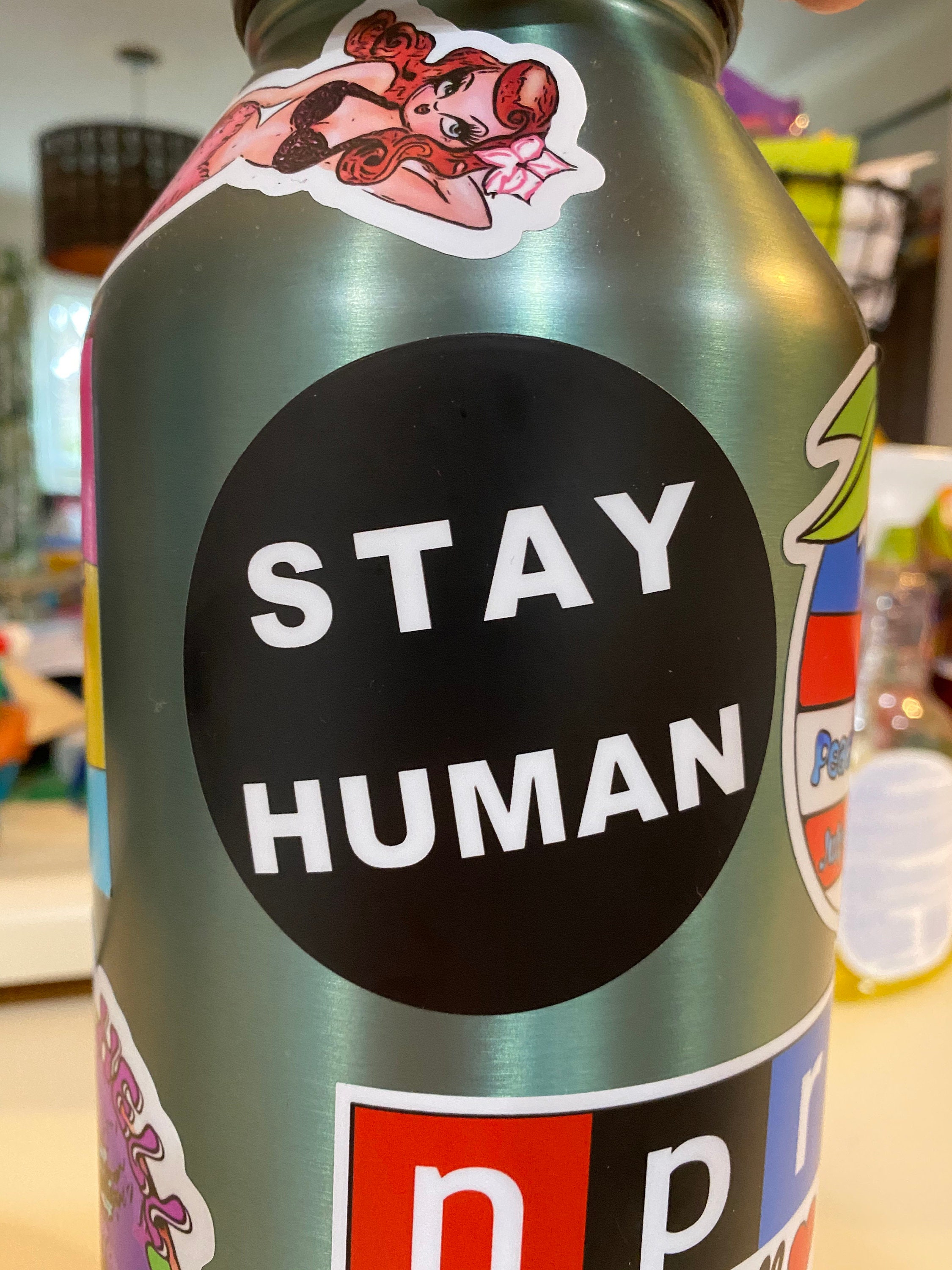 Stay Human 3 Circle Sticker Michael Franti & Spearhead - Etsy