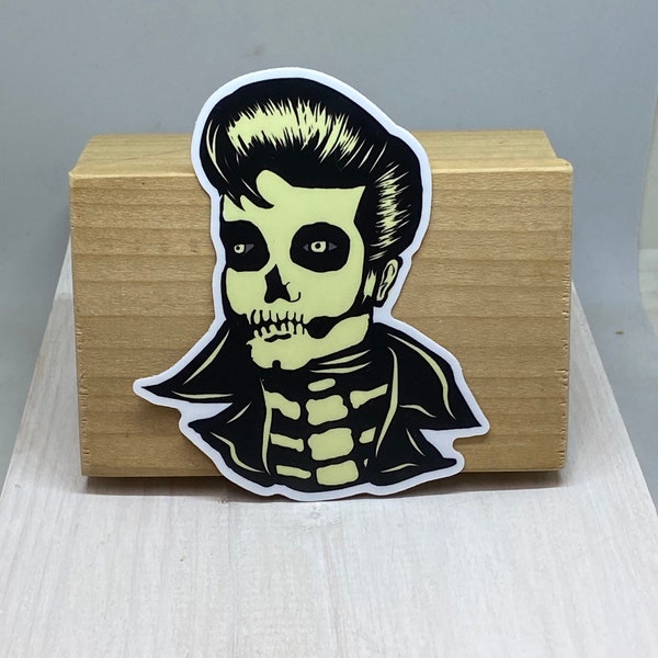 Greaser Skeleton Sticker - Etsy