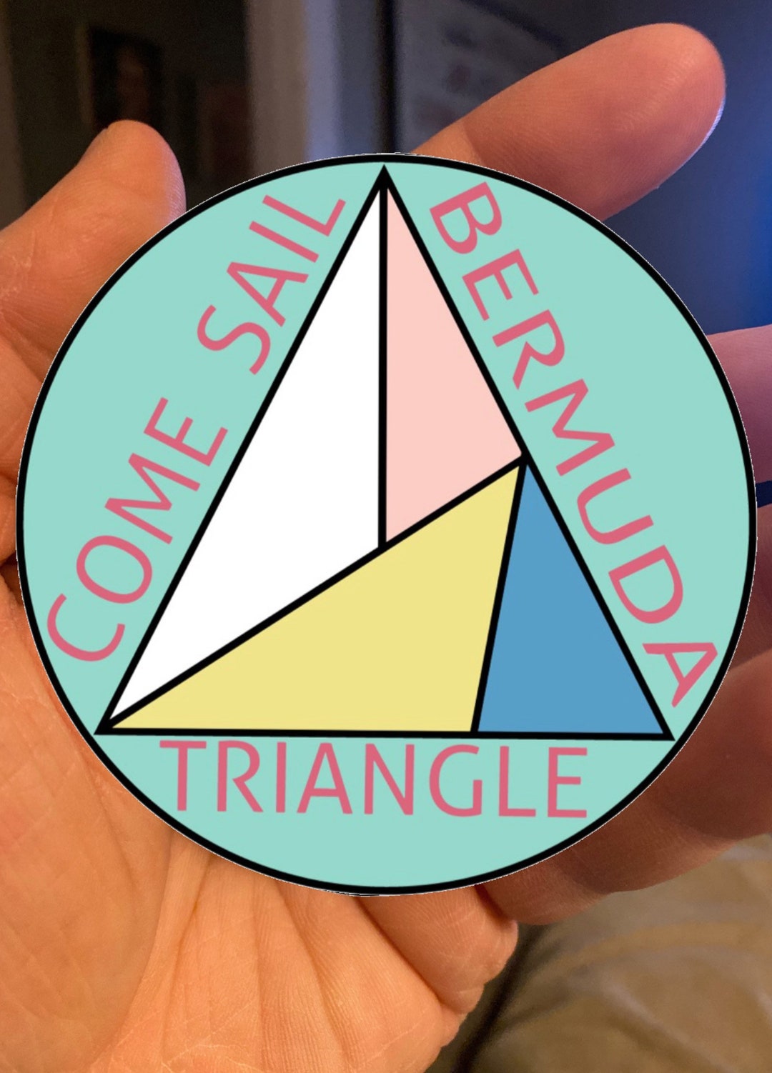 Come Sail Bermuda Triangle Vinyl Sticker ~ Item#99 - Etsy