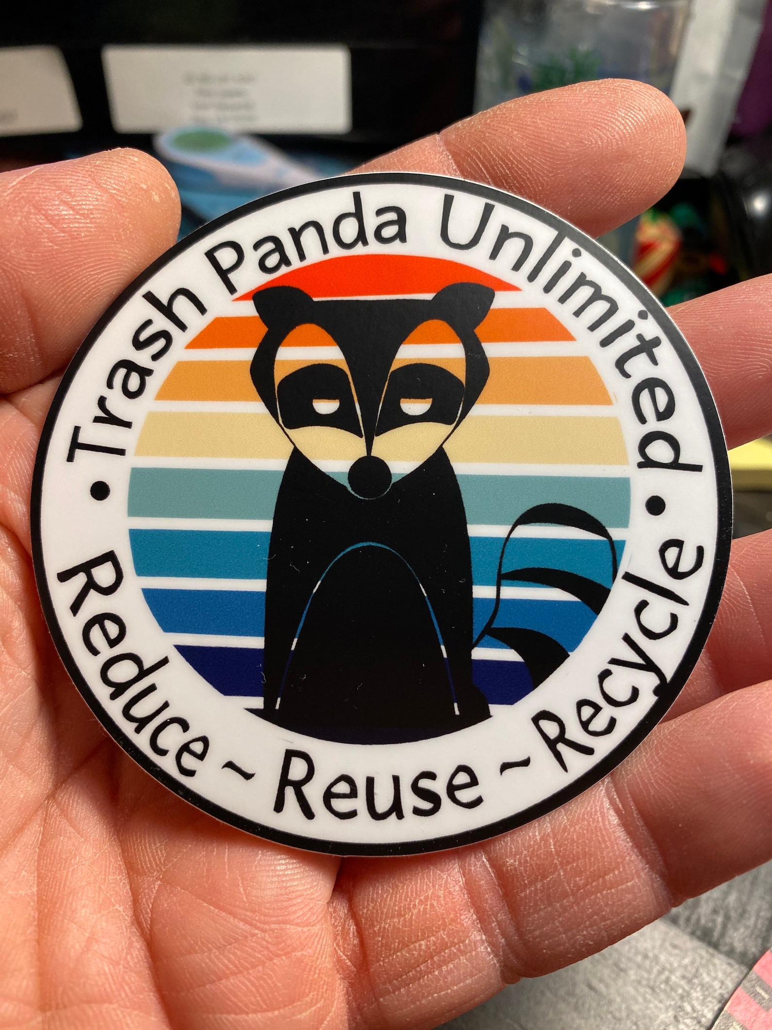 Trash Panda Recycling Sticker~item#65 - Etsy