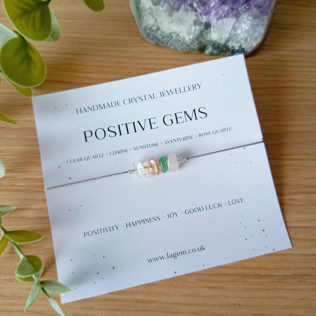 Positive Gems Crystal Bracelet | Positivity Bracelet | Good Luck ...