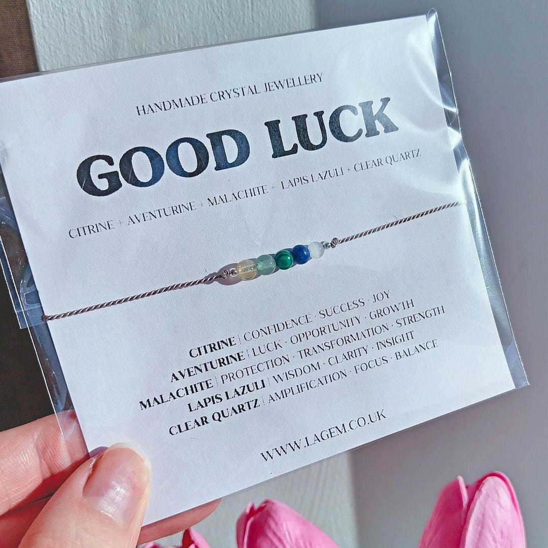 Good Luck Crystal Bracelet | Exam Gift | Gift for Students, New Jobs ...