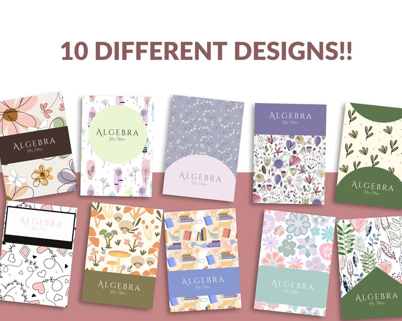 Printable Binder Spines | Floral Binder Covers | 1" 1.5" 2" 3" Binder ...