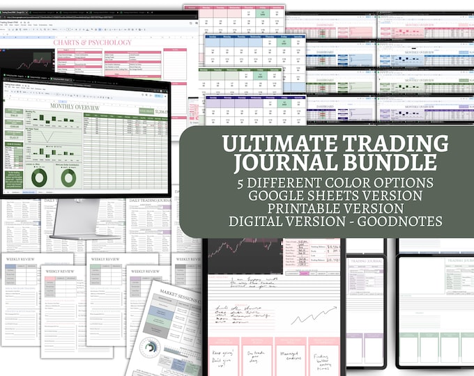 Simple Trading Journal | Beginner Friendly Trade Log Strategy Tracker ...