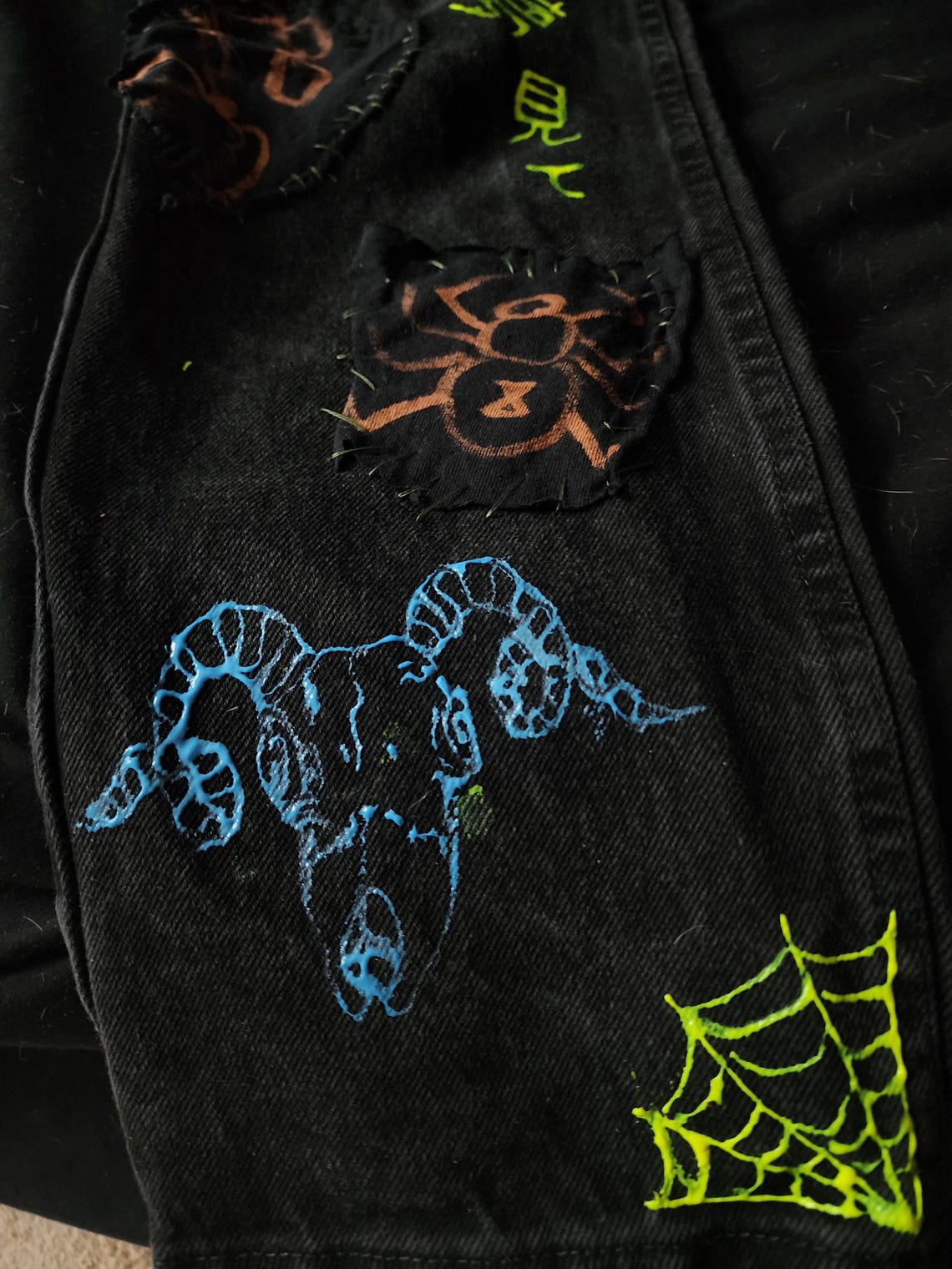 Alternative Jeans With Chain| Alternative Clothes| Handmade Jeans ...