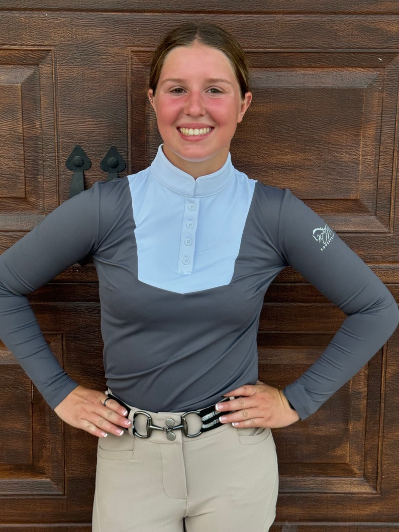 Equestrian Show Shirts Two Tone Long Sleeve - Etsy