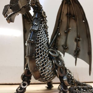 Scrap Metal Art Dragon Welded | Etsy