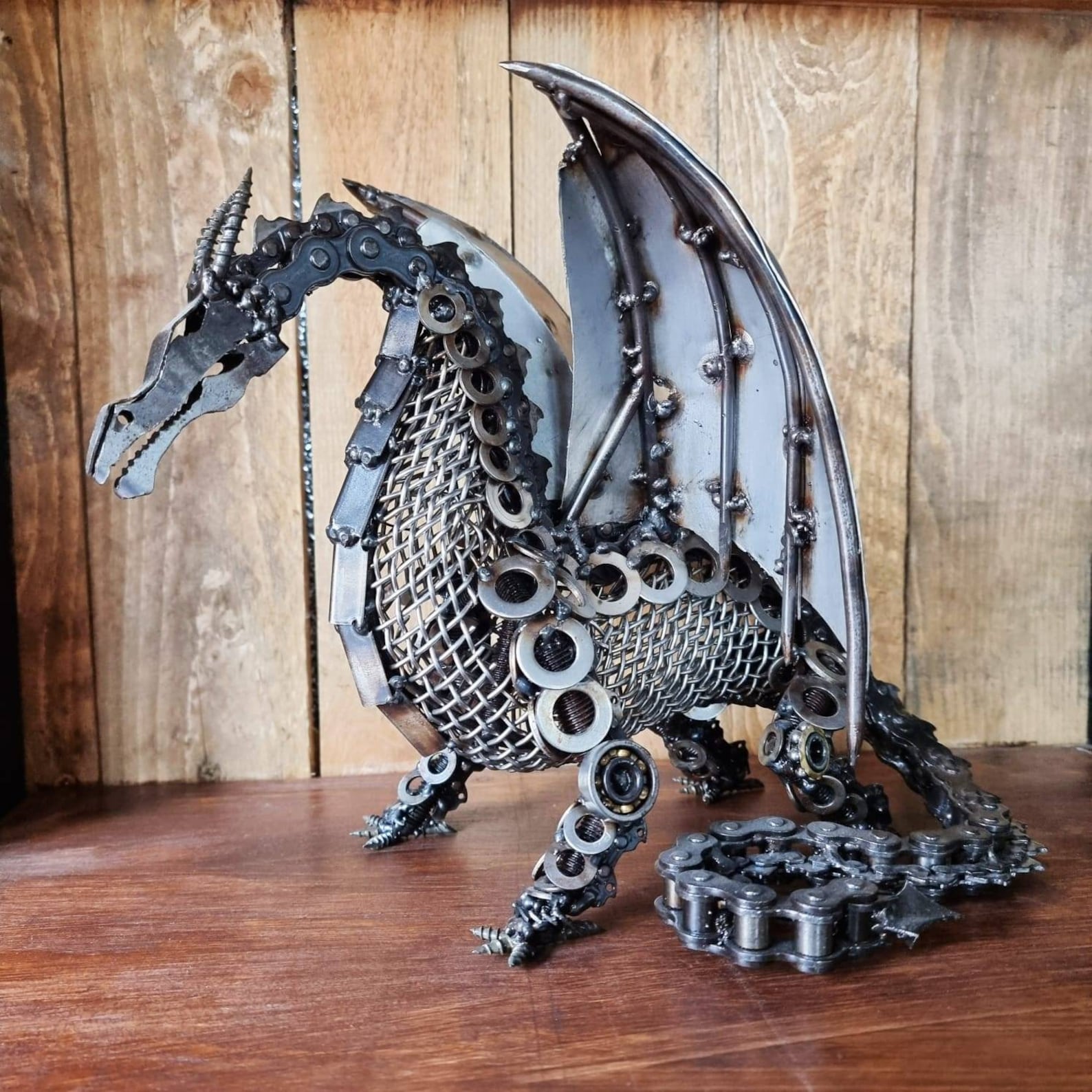 Scrap Metal Art Dragon Welded | Etsy