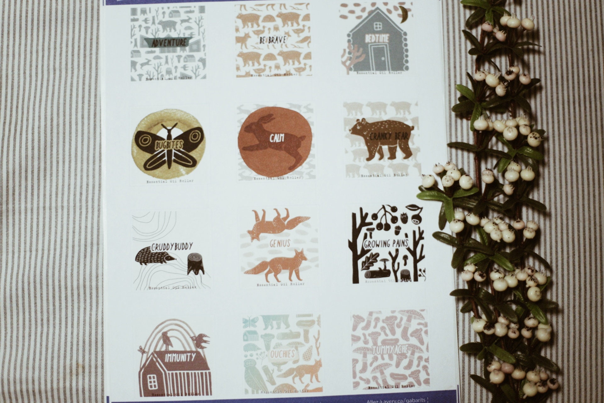 Woodland Forest ⋒ Label ⋒ Kiddo Collection // Essential Oils Label ...