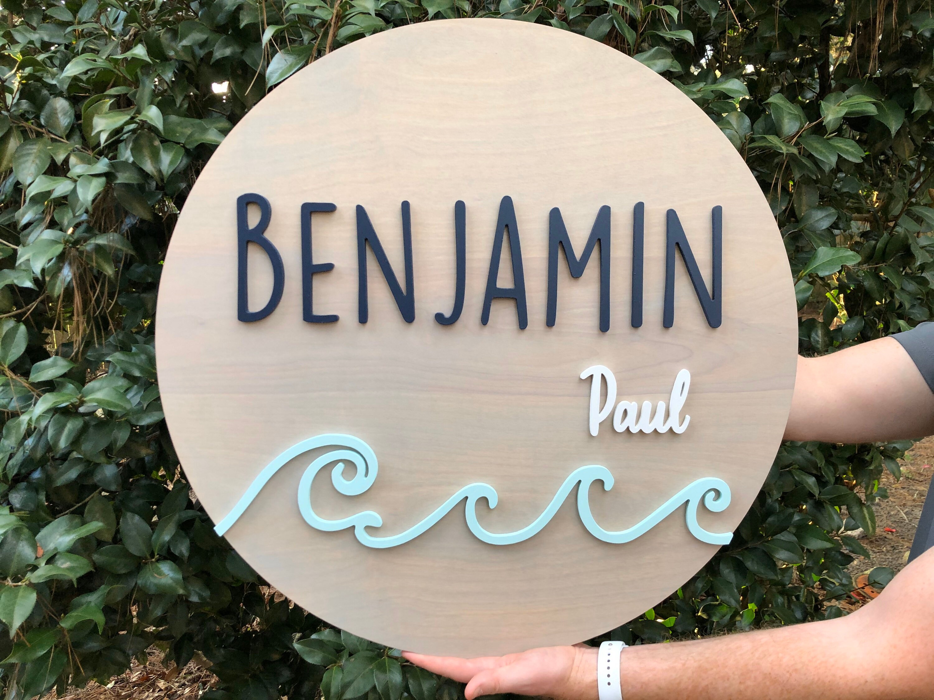 Nursery Name Sign Beach Waves Sign Ocean Baby Room | Etsy