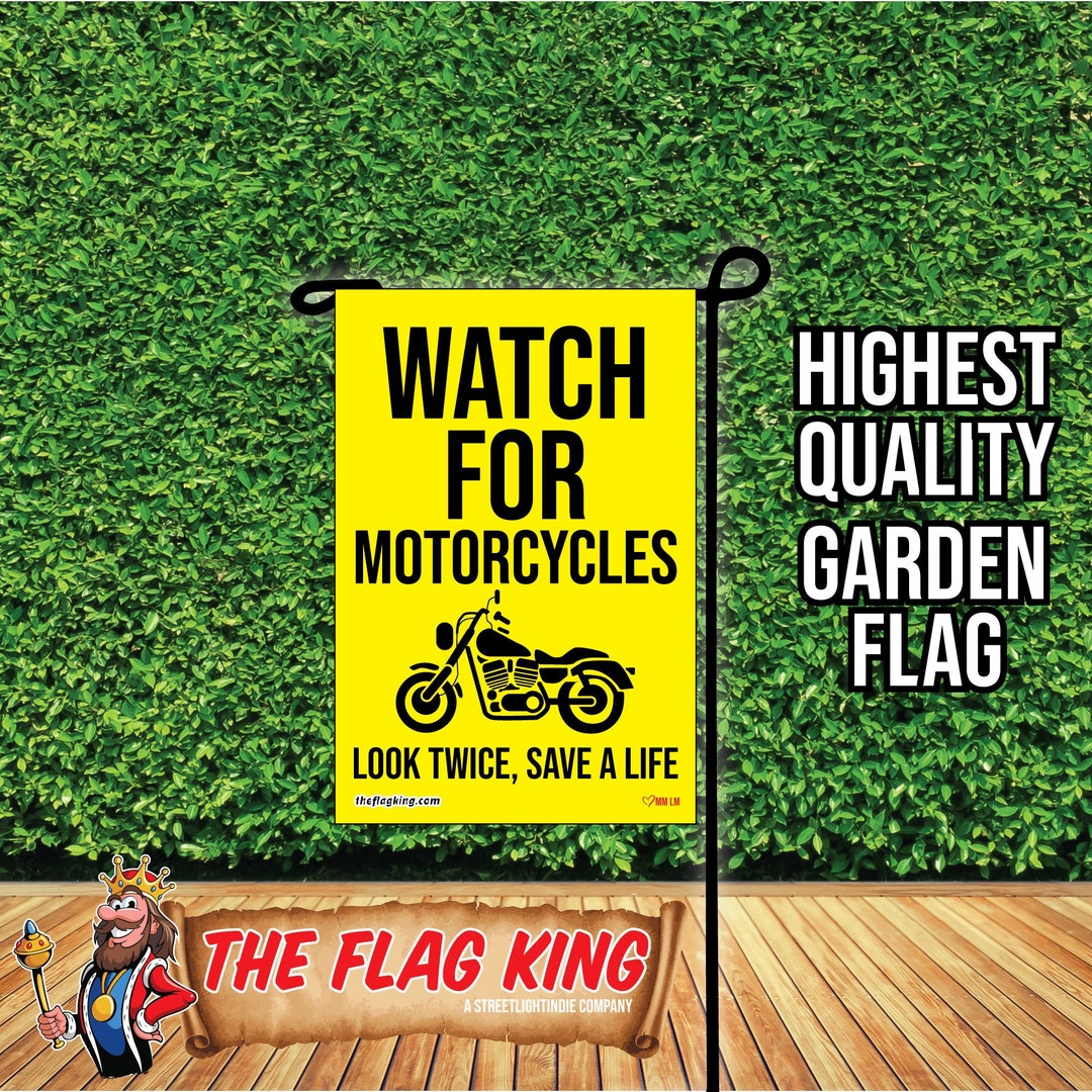 Watch for Motorcycles Garden Flag Sign Banner Yard - Etsy