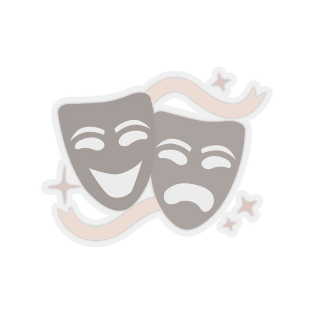Drama Masks Sticker | Theatre Gift - Etsy
