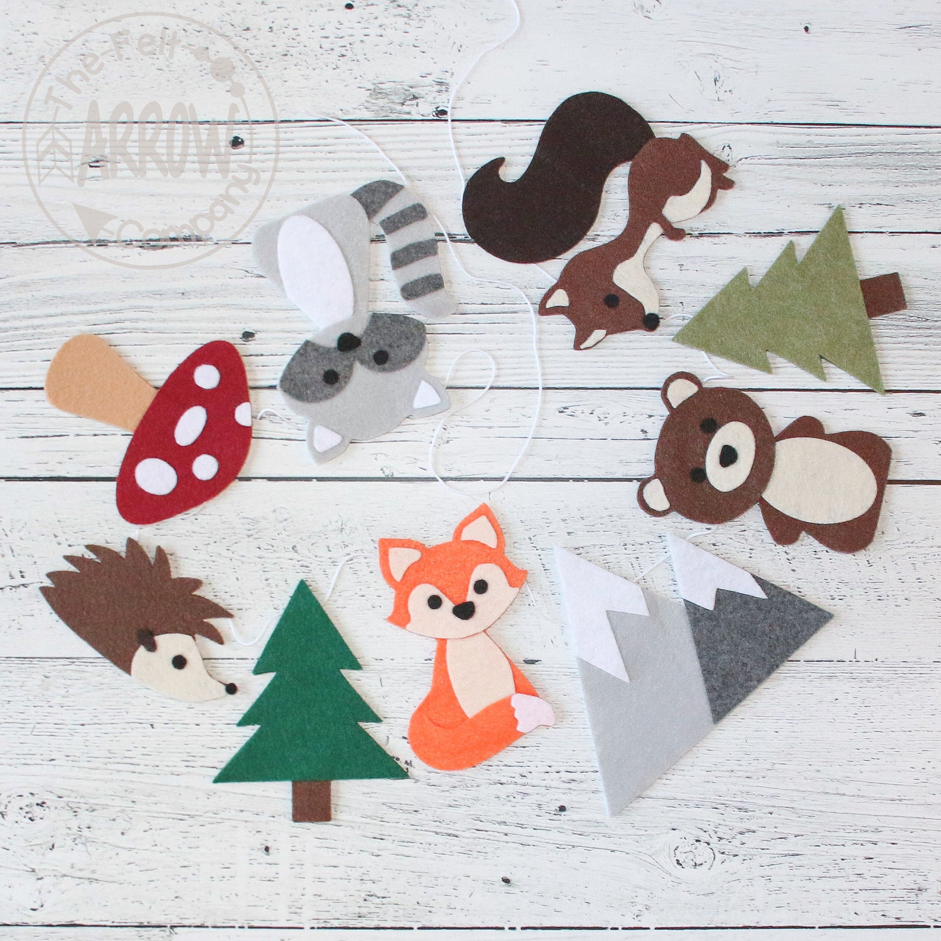 Woodland Animal Felt Garland Woodland Nursery Woodland | Etsy
