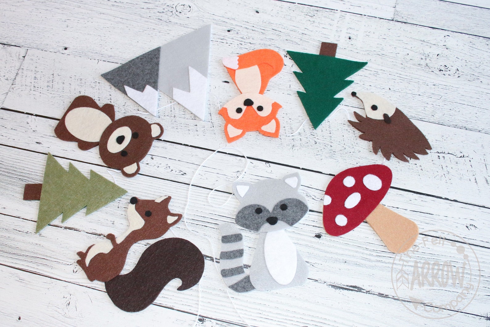 Woodland Animal Felt Garland Woodland Nursery Woodland | Etsy