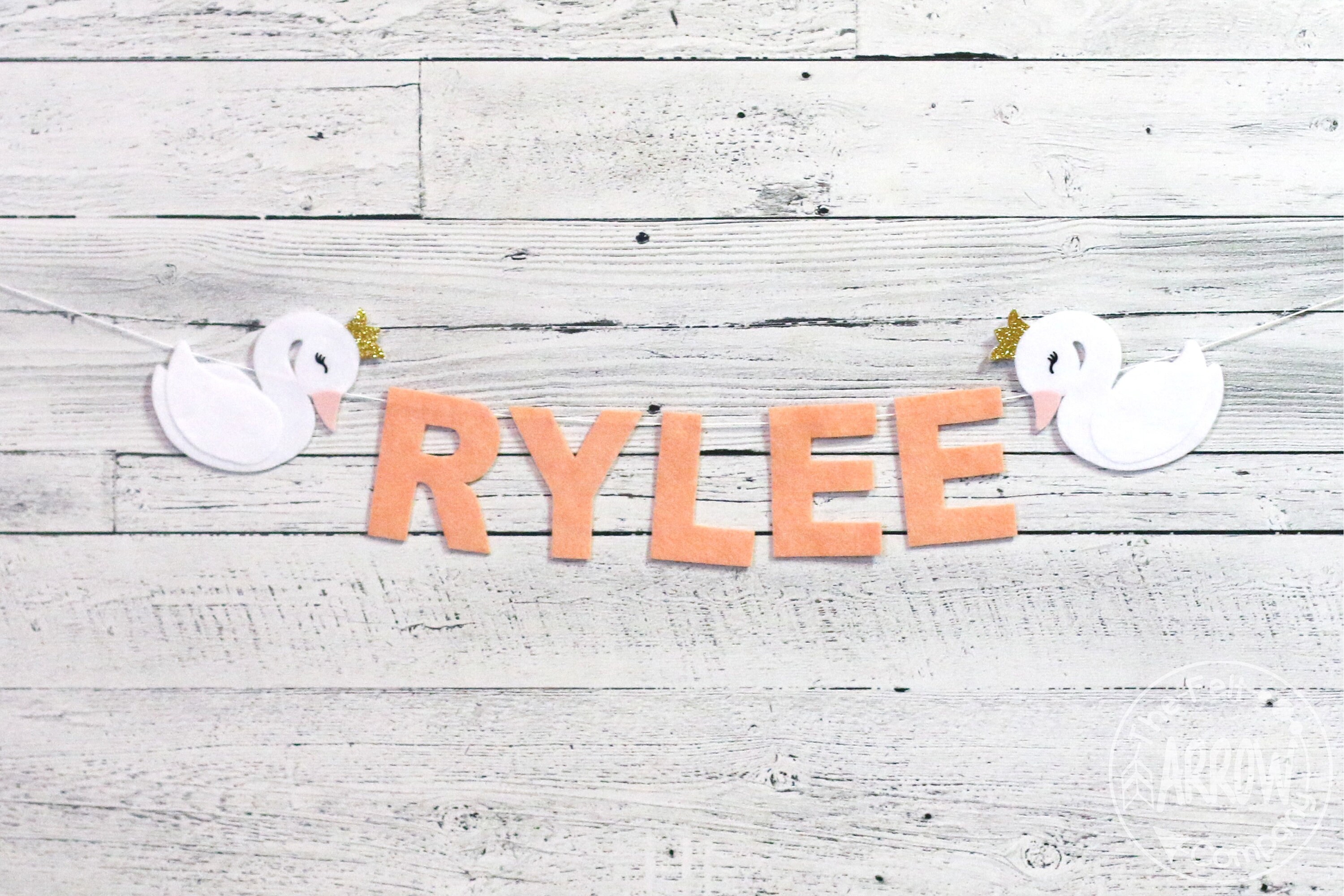 Princess Swan Felt Name Banner Baby Shower Garland Nursery | Etsy