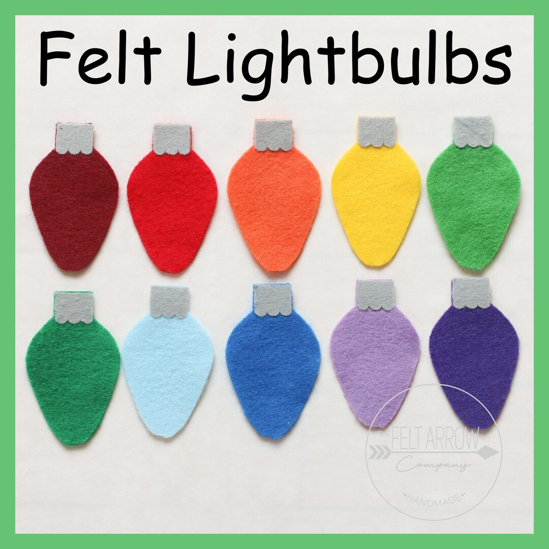 Felt Lightbulbs - Set of 10 - Etsy Canada
