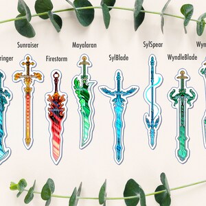 Firestorm Stickers, Shardblade Stormlight Stickers, Sword Stickers - Etsy