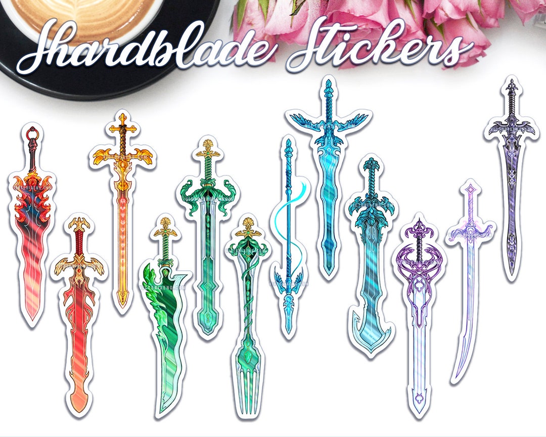 Shardblade Stormlight Stickers Collection Set, Sword Stickers ...