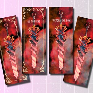 Firestorm Shardblade Bookmark, Stormlight Archive Inspired, Literary ...