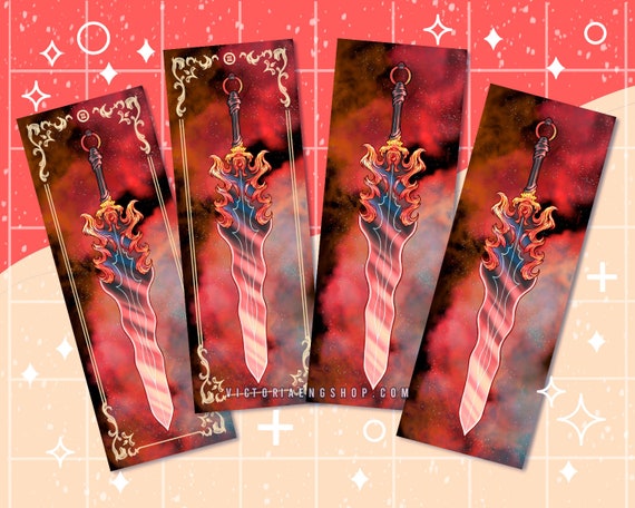 Firestorm Shardblade Bookmark Stormlight Archive Inspired | Etsy