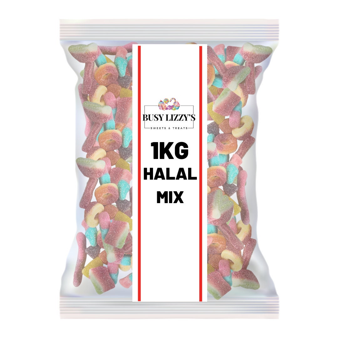 1kg Halal Fizzy Mix Sweets, Pick and Mix Sweets Bag, Sweet Bag, Pick N ...