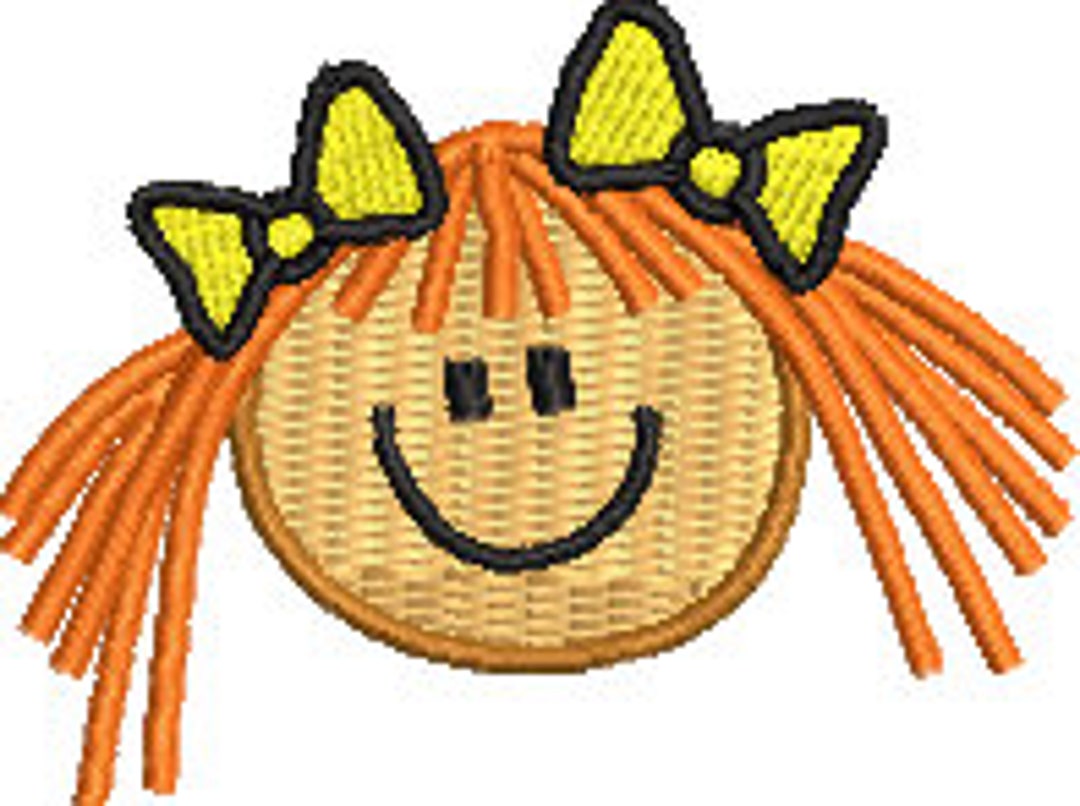 Girl Stick Figure Ponytails Embroidery Design - Etsy
