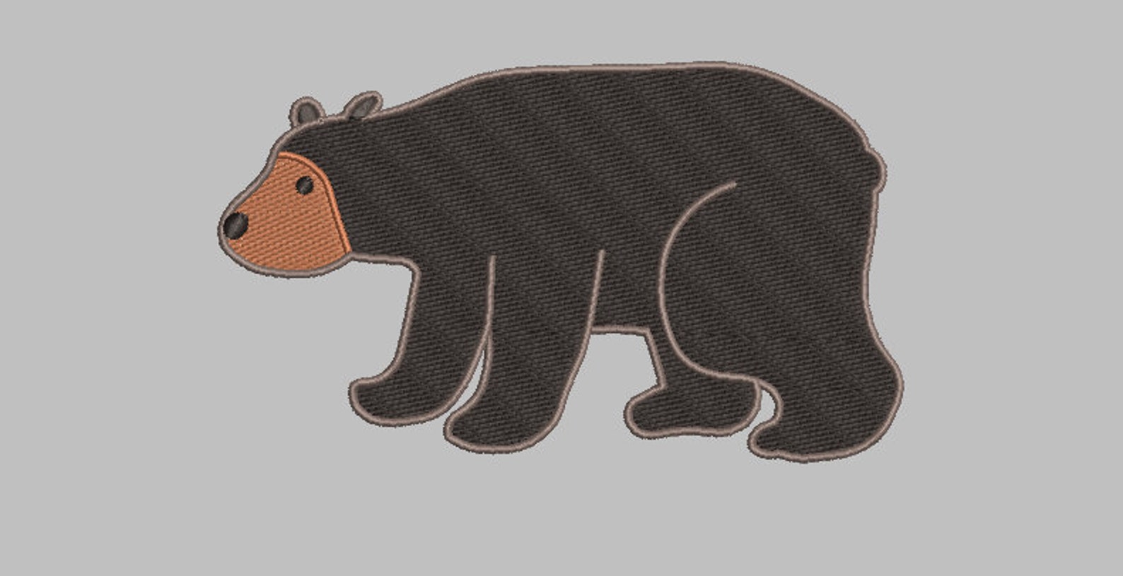 Black Bear Embroidery Design - Etsy
