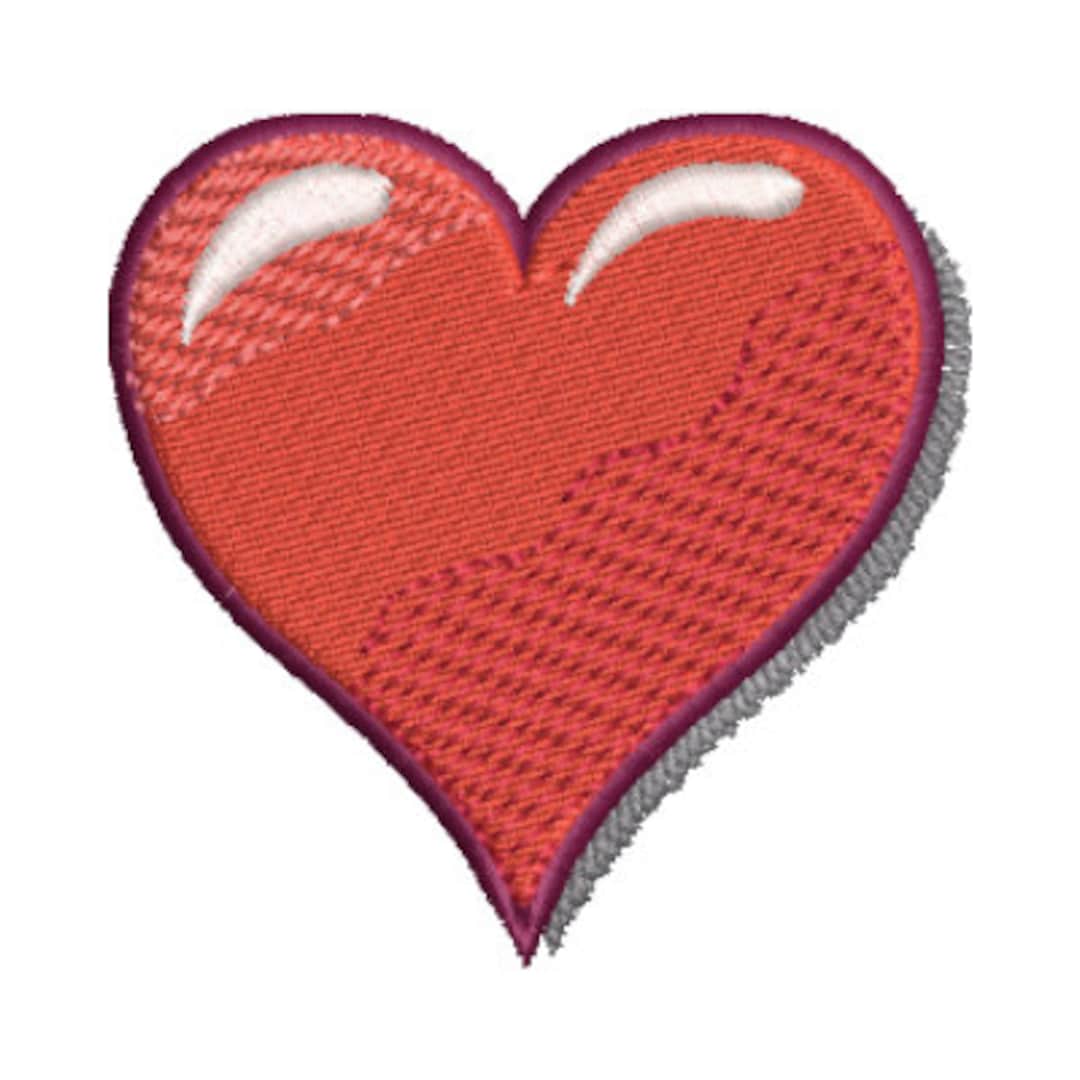 Heart Embroidery Design - Etsy