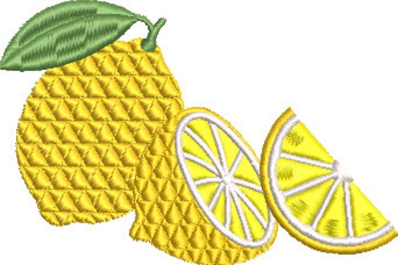Lemons Embroidery Design - Etsy