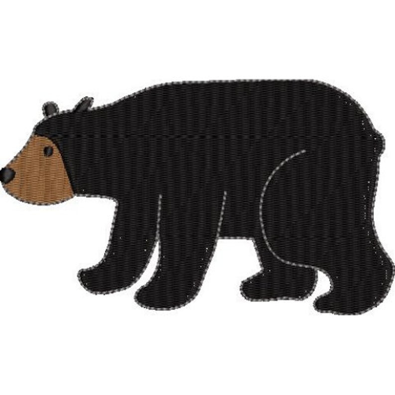 Black Bear Embroidery Design | Etsy
