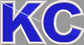KC 2 Color Embroidery Design - Etsy