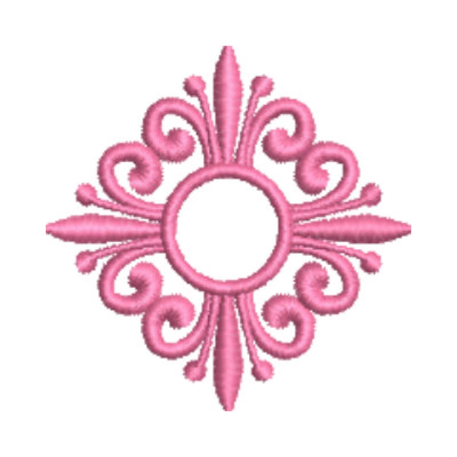 Diamond Scroll Embroidery Design - Etsy