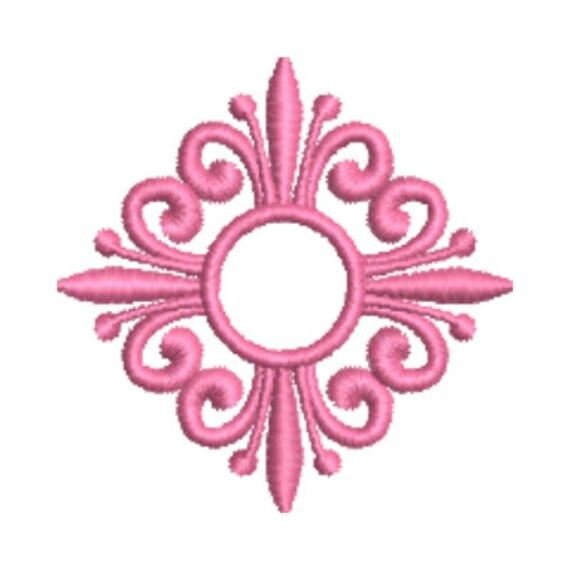 Diamond Scroll Embroidery Design | Etsy