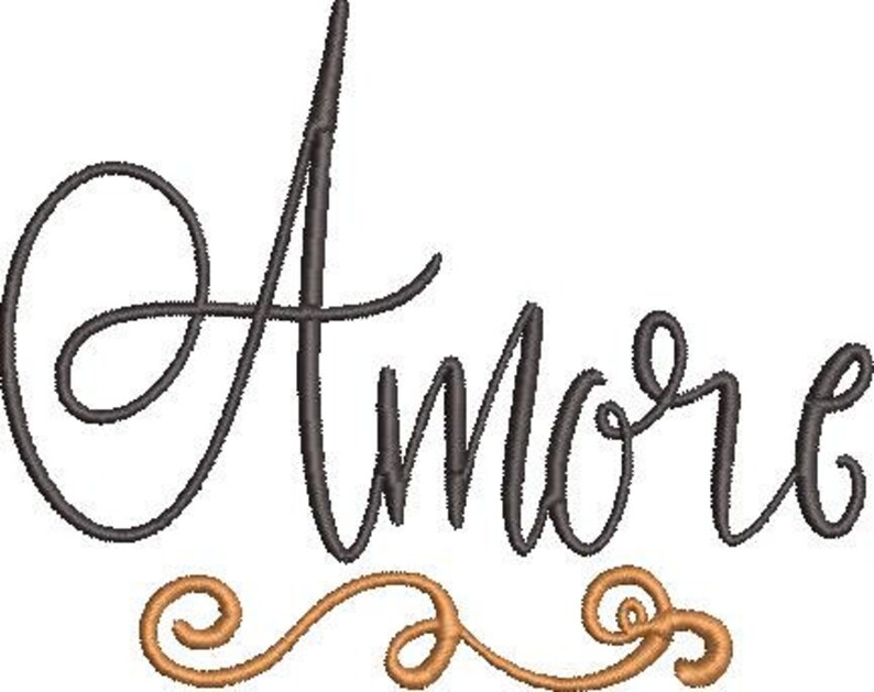 Amore Embroidery Design - Etsy