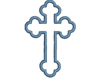 Fingerprint With Cross Embroidery Design Sizes: 4 X - Etsy