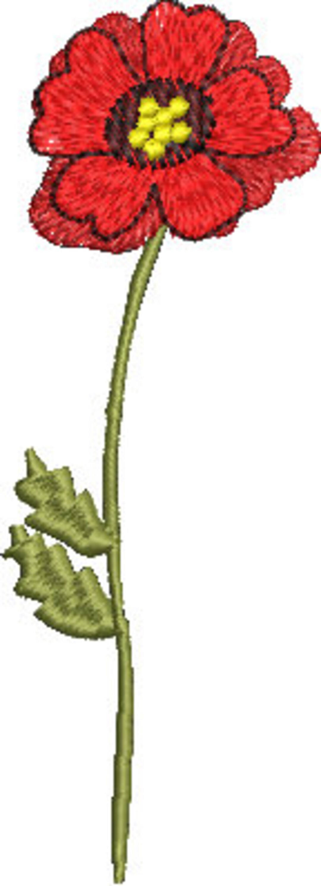 Poppy Embroidery Design - Etsy