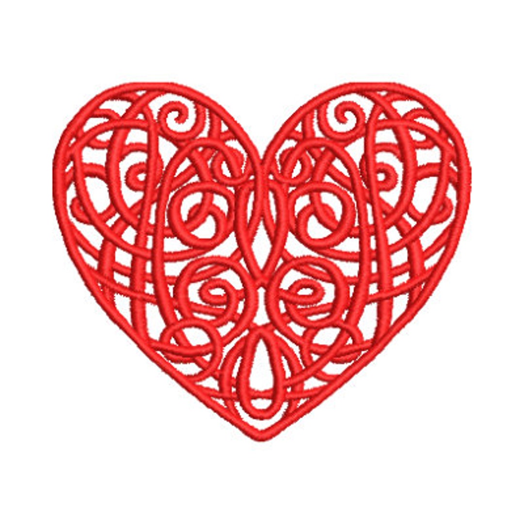 Celtic Heart Embroidery Design - Etsy