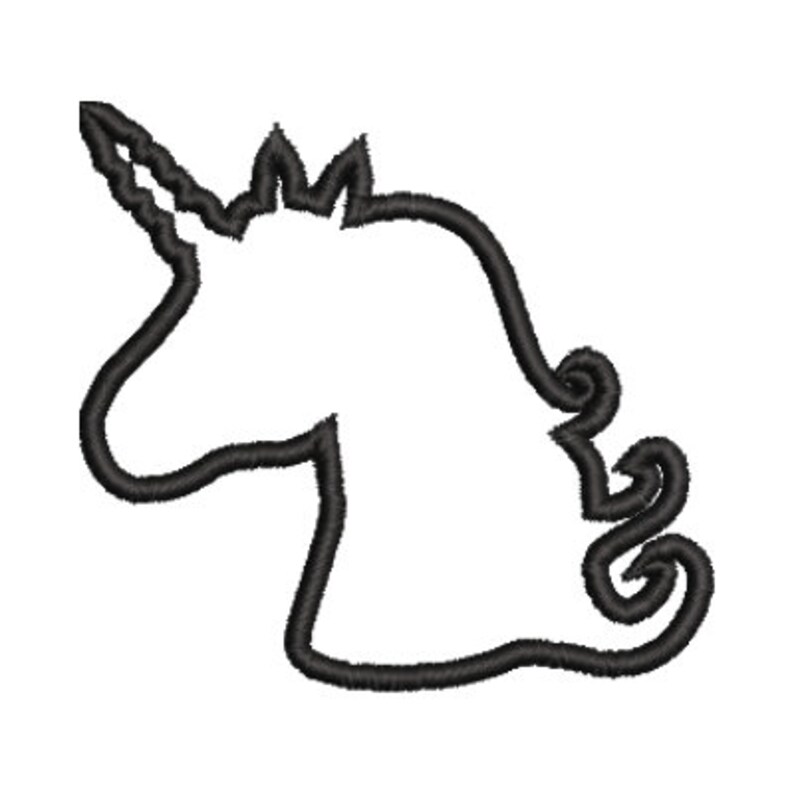 Unicorn Outline Embroidery Design - Etsy