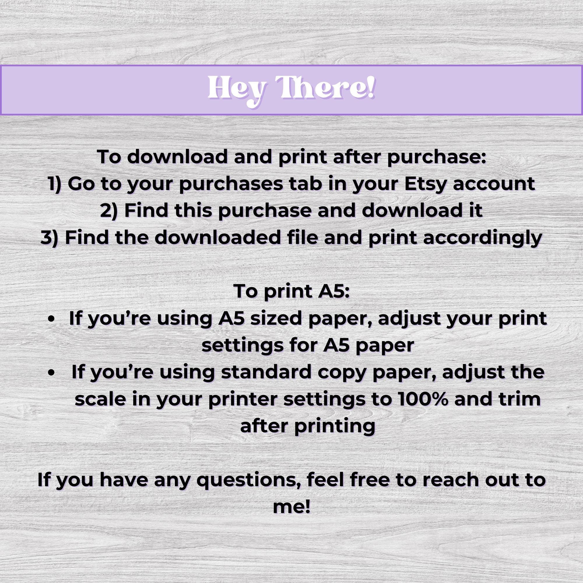 12-month Printable Journal Calendar - Undated, Reusable Planner | A4 ...