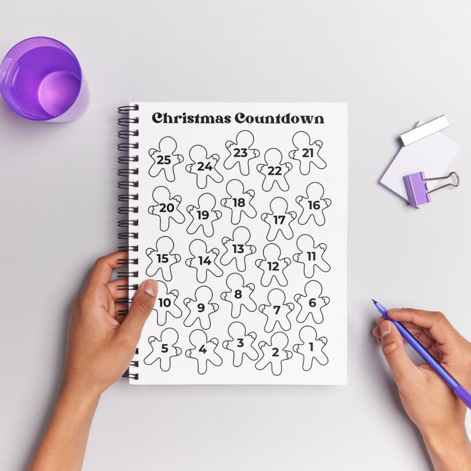 Printable Christmas Countdown Tracker | Countdown to Christmas ...