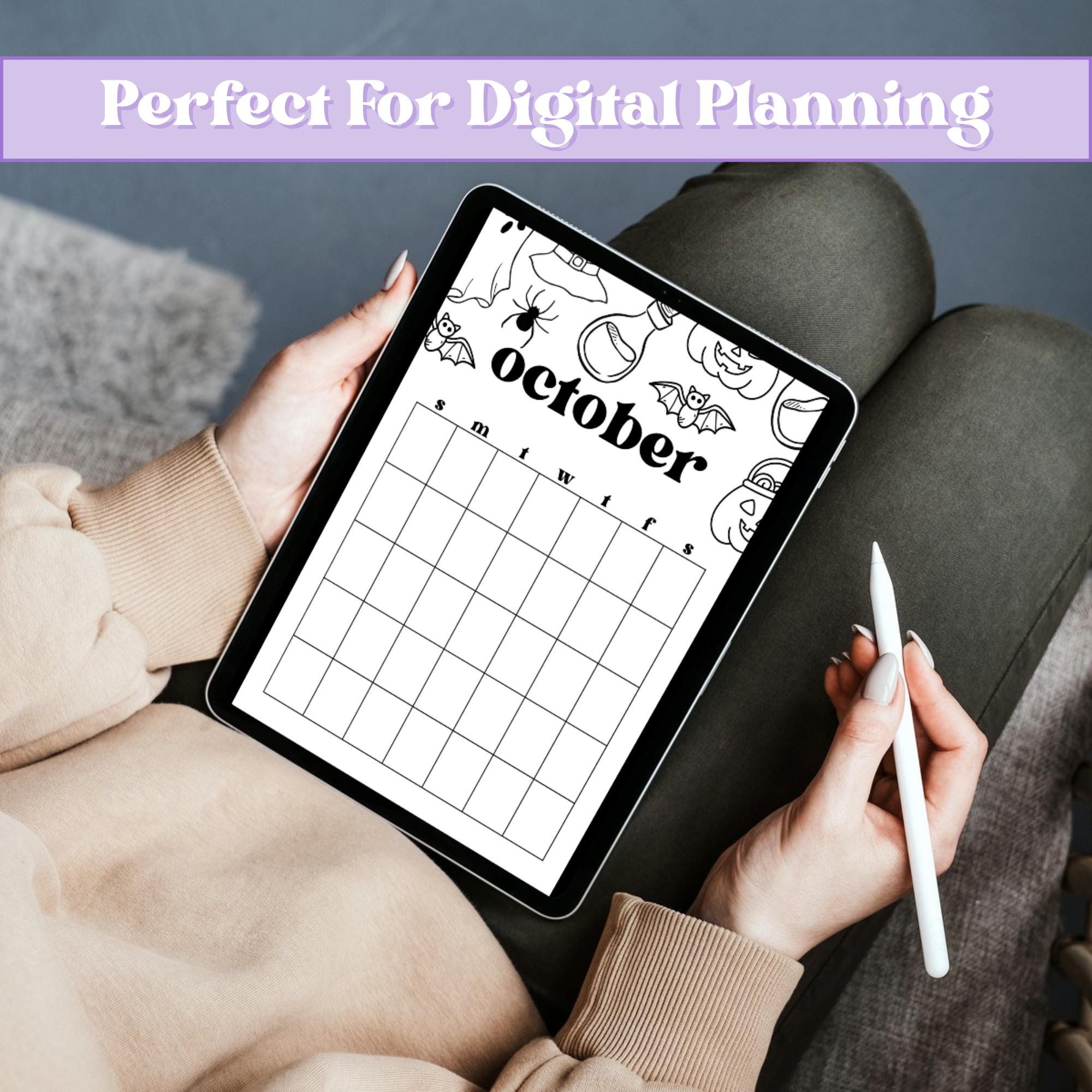 12-month Printable Journal Calendar - Undated, Reusable Planner | A4 ...